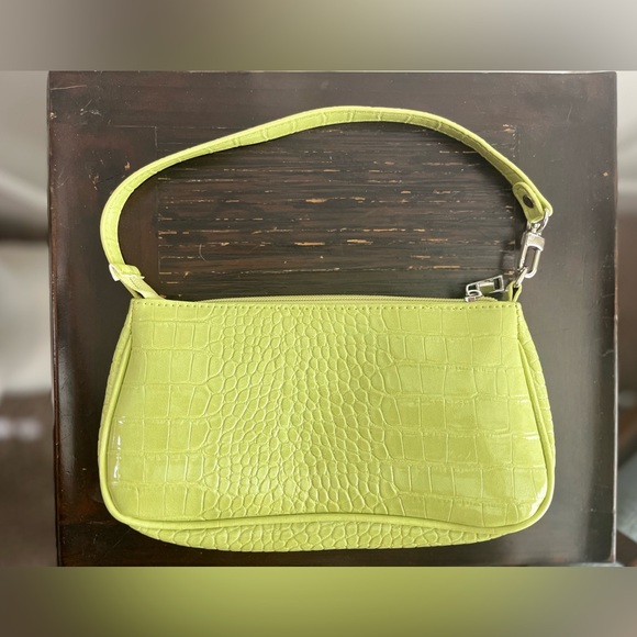 SHEIN | Bags | Item 2 Euc Shein Lime Green Vegan Alligator Embossed ...